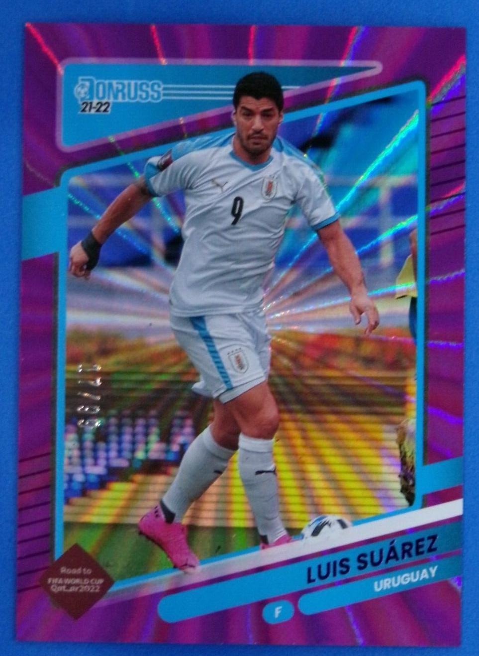 2021-22 Panini Donruss Road to Qatar - Luis Suarez #174 Holo Purple ...