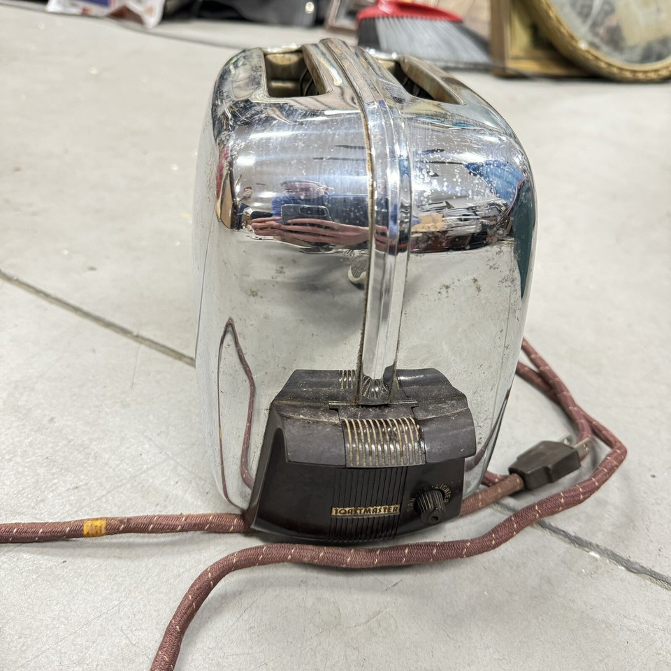 Vintage Toastmaster 1B14 Toaster Chrome with Art Deco Bakelite 1950's ...