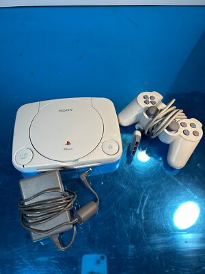 Sony PlayStation PS1 White Portable Video Game Console with Controller ...