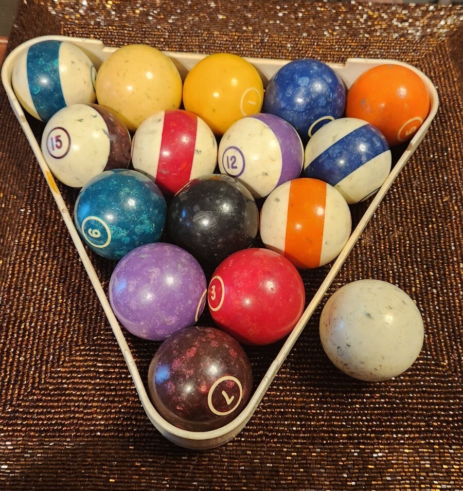 Vintage Set of Pool Billiards Balls | eBay