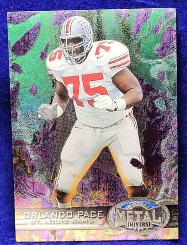 1997 Skybox Metal Universe Rookie Orlando Pace St. Louis Rams Card 175 OSU Phot | eBay