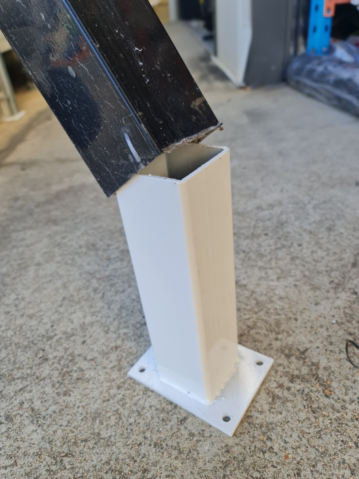 Post base Holder for concrete anchoring fits inside 76mm posts Black ...