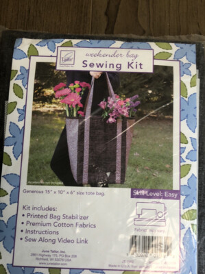 Weekender Bag Sewing Kit by June Tailor Generous 15" x 10" x 6" size ...