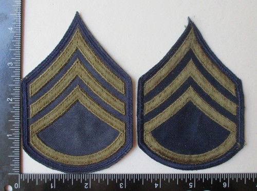 Pair Original Korean War Vintage US ARMY SERGEANT RANK STRIPES PATCHES ...