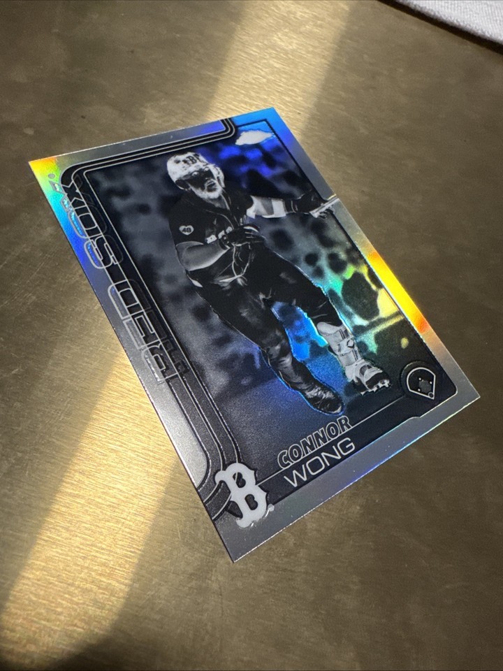 2025 Topps Chrome Connor Wong #10 Negative Refractor Parallel Boston ...
