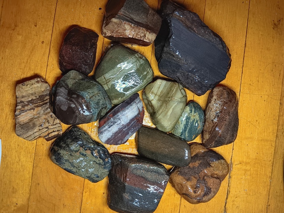 6 Lbs Of Rough Banded Stones Super Nice Banded Jasper From MN All Shown ...