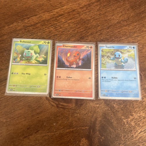 Pokémon 151 Promo Bulbasaur Charmander Squirtle SVP 046 047 048 Kanto ...