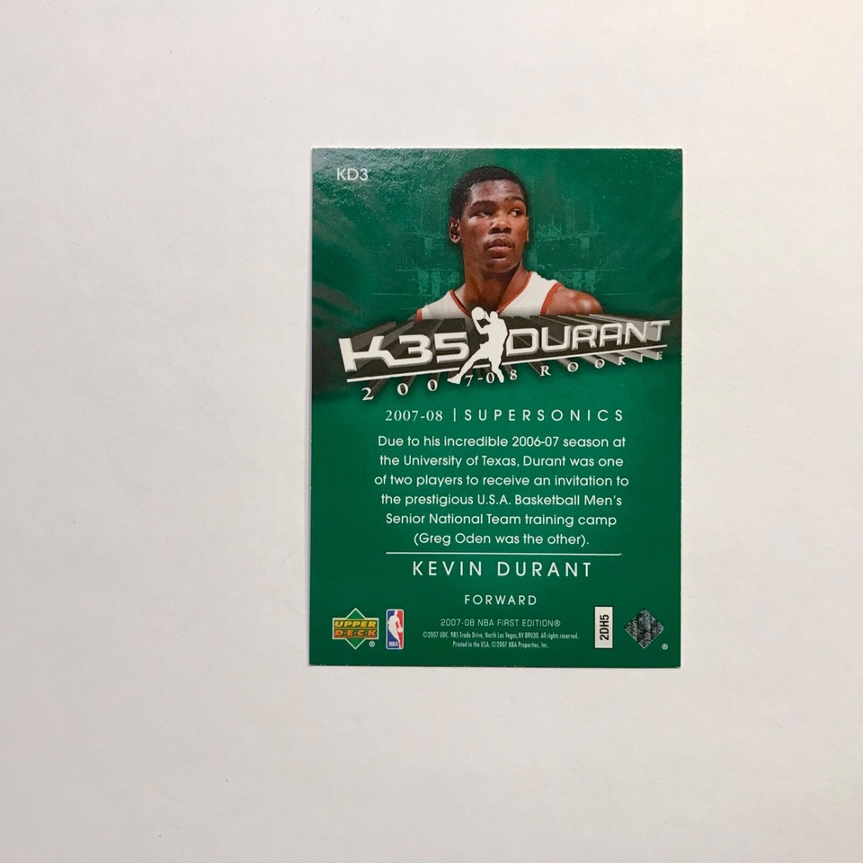 2007-08 Upper Deck First Edition K35 Durant #KD3 Kevin Durant Rookie ...