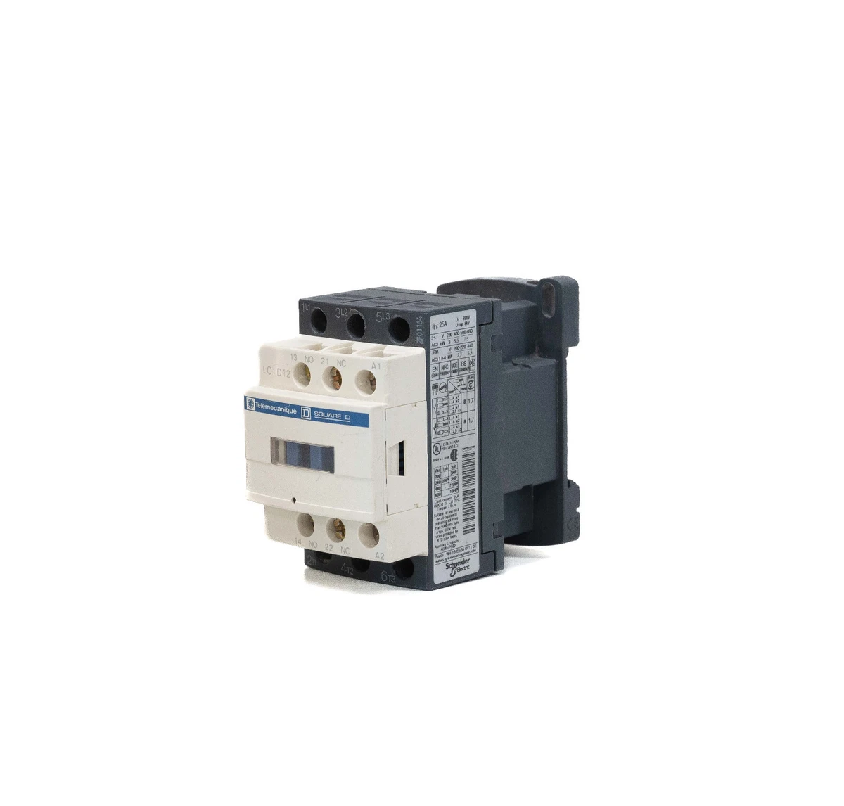 LC1D09E7 Schneider Electric Contactor, Poles, 1NO 1NC, 9A, 47% OFF