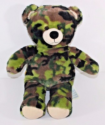 17" Plush Green Camo Bear From Build a Bear Workshop Stuffed Animal ...