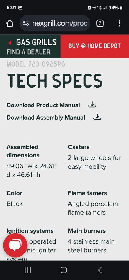 Nexgrill 4-Burner Propane Gas Grill Stainless Steel Main Lid - Black ...