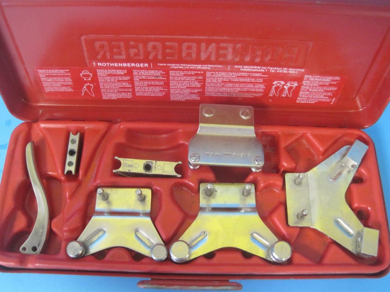 ROTHENBERGER TOOL SET TEE EXTRACTOR RATCHET COPPER TUBE BENDER SET NO ...
