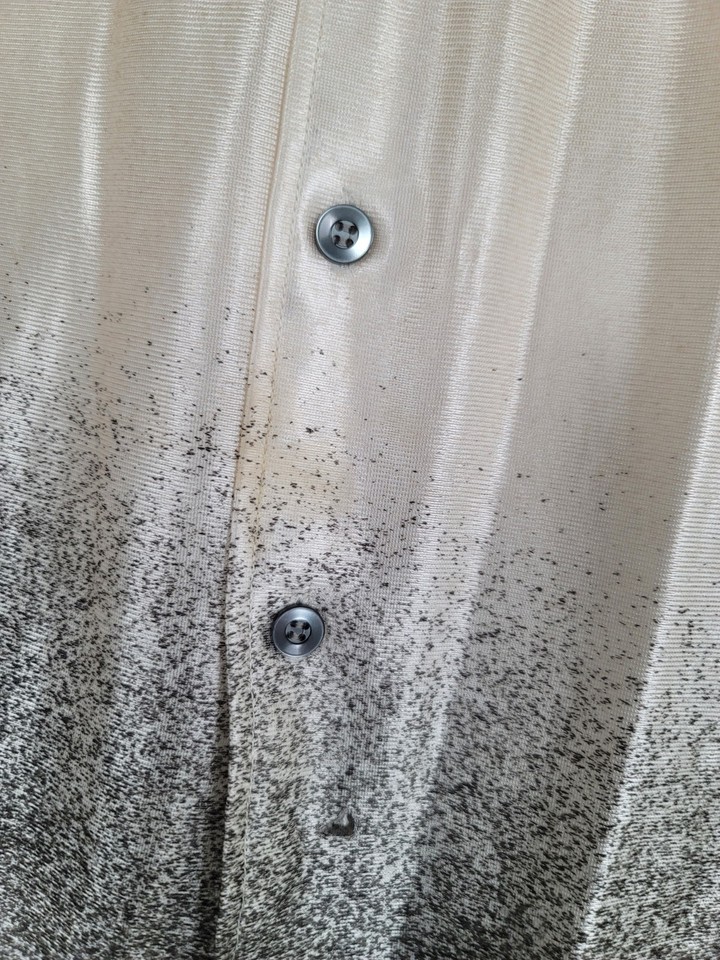 Vintage 70s Landmark Shiny Acetate Button Down Disco Shirt Landscape ...