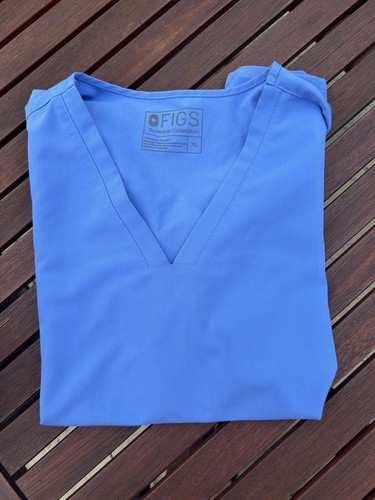 FIGS Scrub Top Women's Size XL Light Baby Blue Technical Collection | eBay