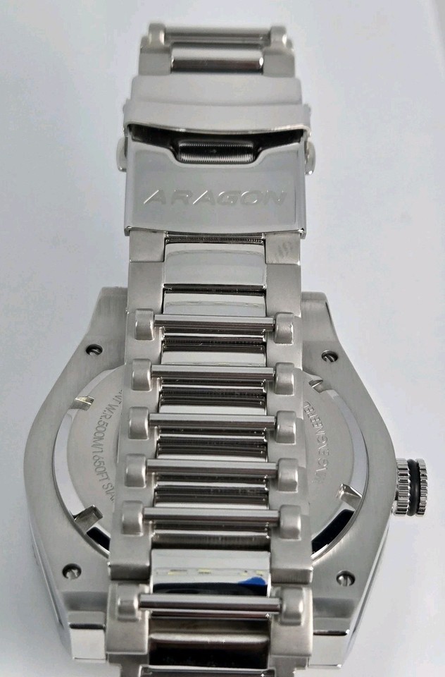 ARAGON SILVERJET AUTOMATIC 50mm MEN'S STAINLESS STEEL WATER RESISTANT ...