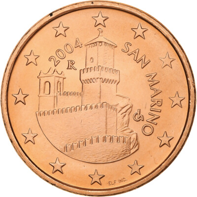 [#1272617] San Marino, 5 Euro Cent, 2004, Rome, Copper Plated Steel, MS ...
