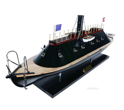 CSS Virginia Civil War Ironclad Wooden Ship Scale Model 28" Confederate ...