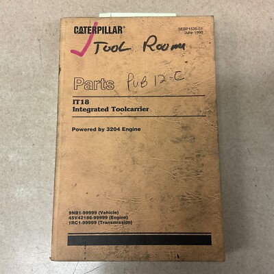 CAT Caterpillar IT18 PARTS MANUAL BOOK CATALOG TOOLCARRIER LOADER sn ...