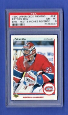 1990-91 Upper Deck Promo Card Patrick Roy #241 Error card -- Rare ...