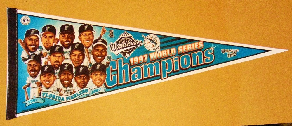 FLORIDA MARLINS 1997 WORLD SERIES CHAMPIONS - Players Pennant | eBay