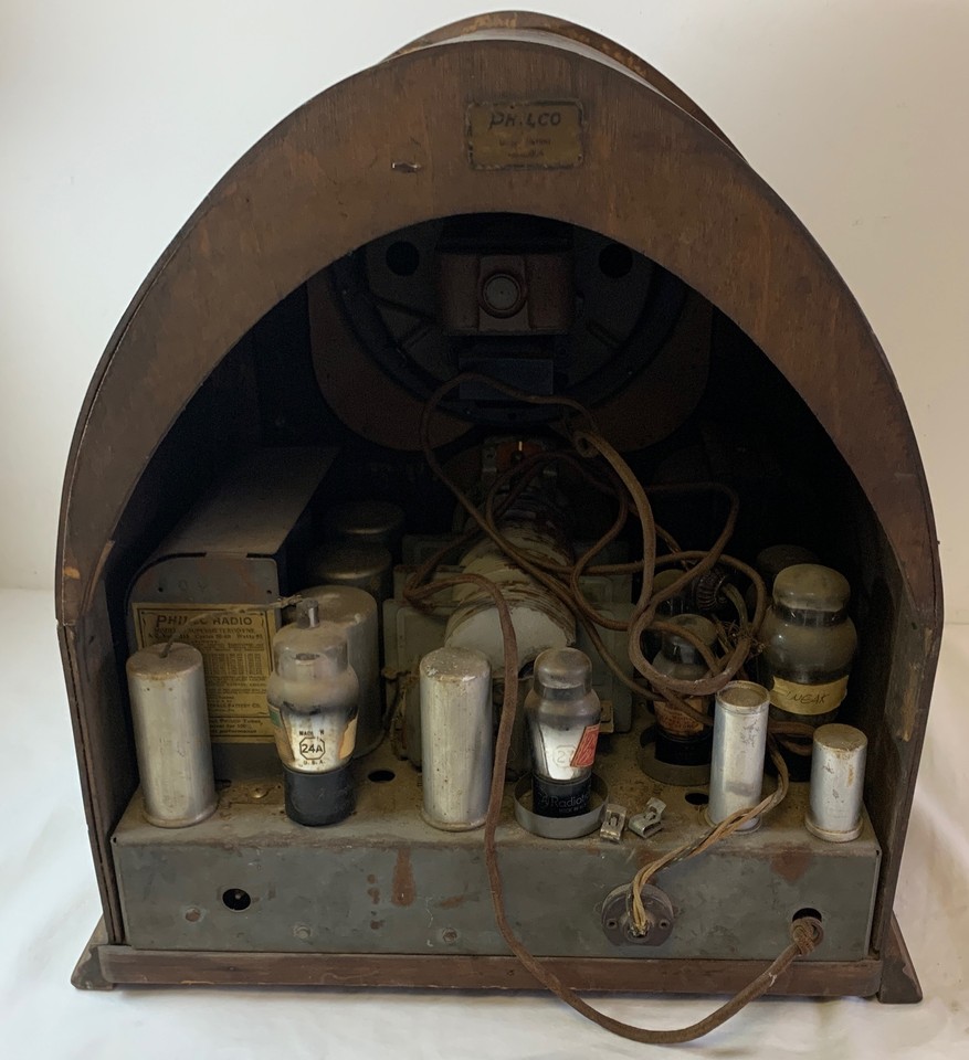 vintage antique PHILCO Model 90 Superheterodyne Cathedral RADIO~turns ...