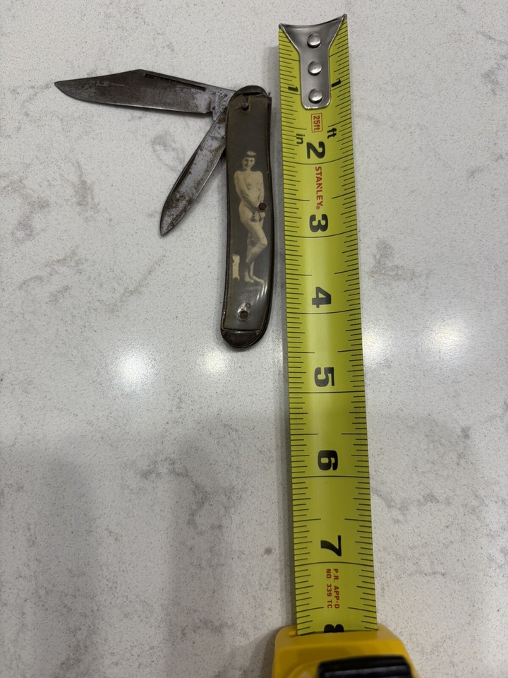 Vintage Johnston Novelty Nude Risque Pinup Girls Folding Pocket Knife ...