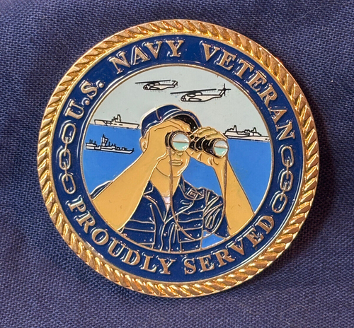 United States Navy Veteran Challenge Coin Proudly Served | eBay