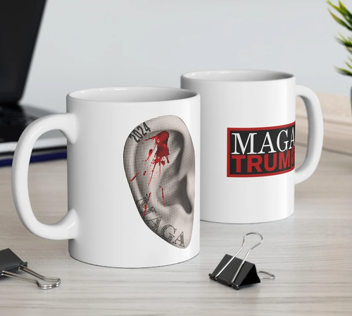 Trump 2024 Mug, Trump Assassination Attempt, Maga Ear Shot | eBay