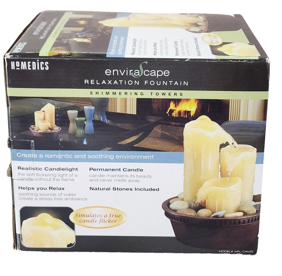 HoMedics WFL-CAN32 EnviraScape Shimmering Towers Illuminated Relaxation ...