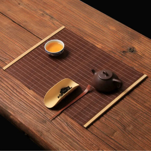 New Natural Bamboo Table Mat Tea Dining Hot Insulated Table Runner | eBay