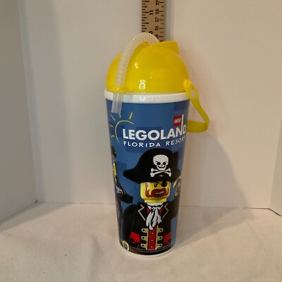 Legoland plastic drinking cup with straw and lid handle | eBay