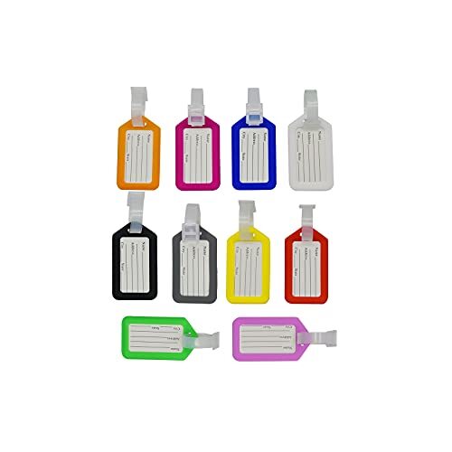 30 Luggage Tags Plastic Travel Bags Labels Suitcase Tags Waterproof ...