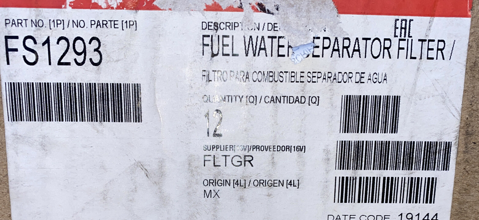 FS1293 Fleetguard Oem Fuel Separator Filter | eBay