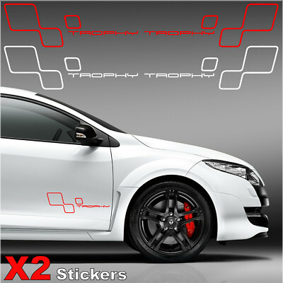 Trophy Stickers pour Renault megane clio RS GT sport X2 stickers ...