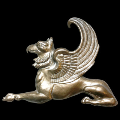 Assyrian Persian Roman Griffin Figure sculpture plaque in Bronze Finish ...