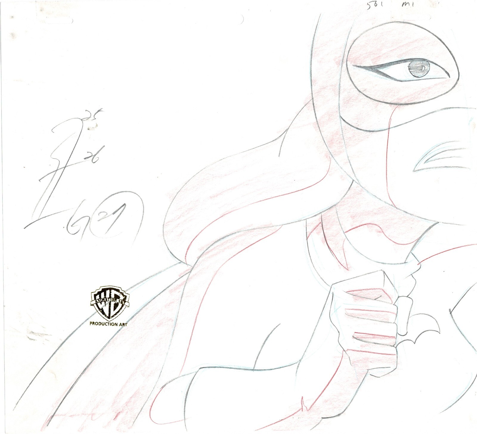 Batman Animated Series BTAS Batgirl Animation Cel Drawing WB DC 1993 ...