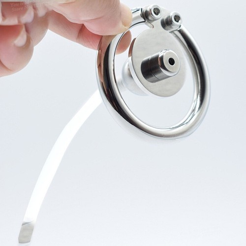 Stainless Steel Flat Disc Male Chastity Cage Device Ball Urethra Plug ...