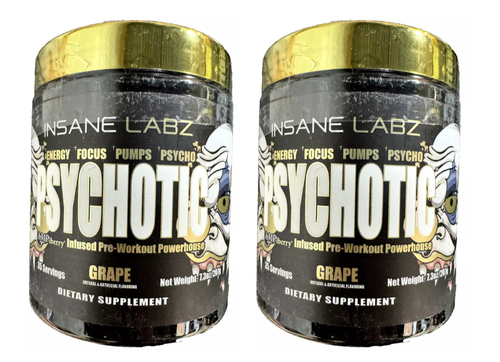 (2 pack) Insane Labz Psychotic Gold Infused Pre Workout Dietary ...