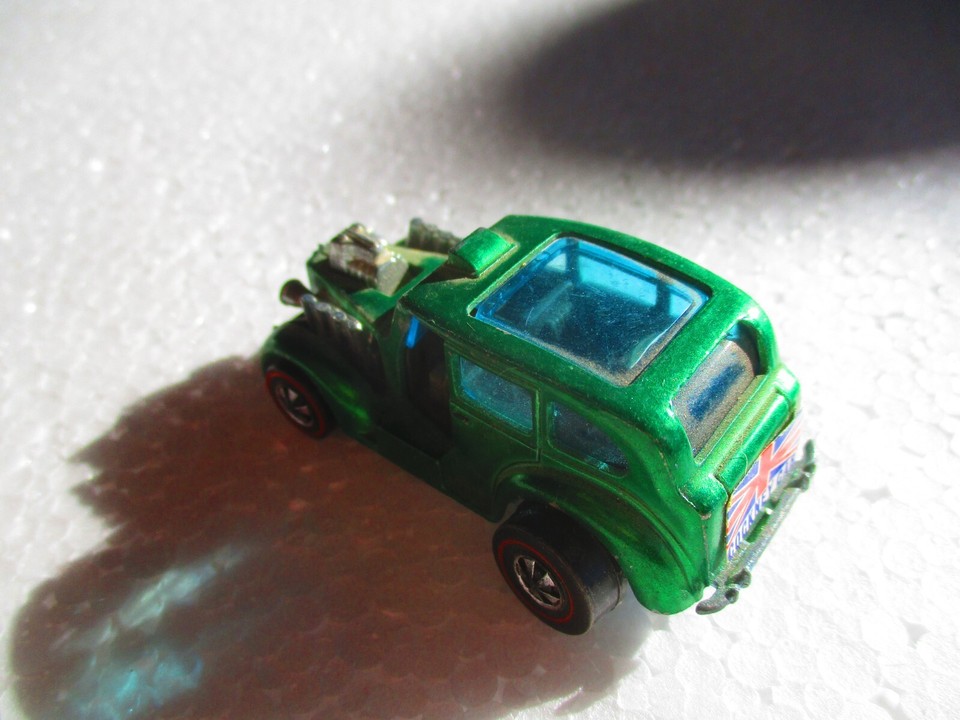 🟡 HOT WHEELS REDLINE 'Cockney Cab' 1970 Spectraflame Green DECENT SHAPE ...