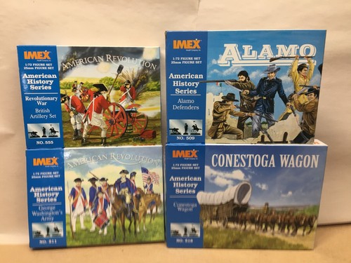 IMEX 1/72 4 MODELS KITS AMERICAN ARMY&ARTILLERY,BRITISH ARTILLERY,ALAMO ...
