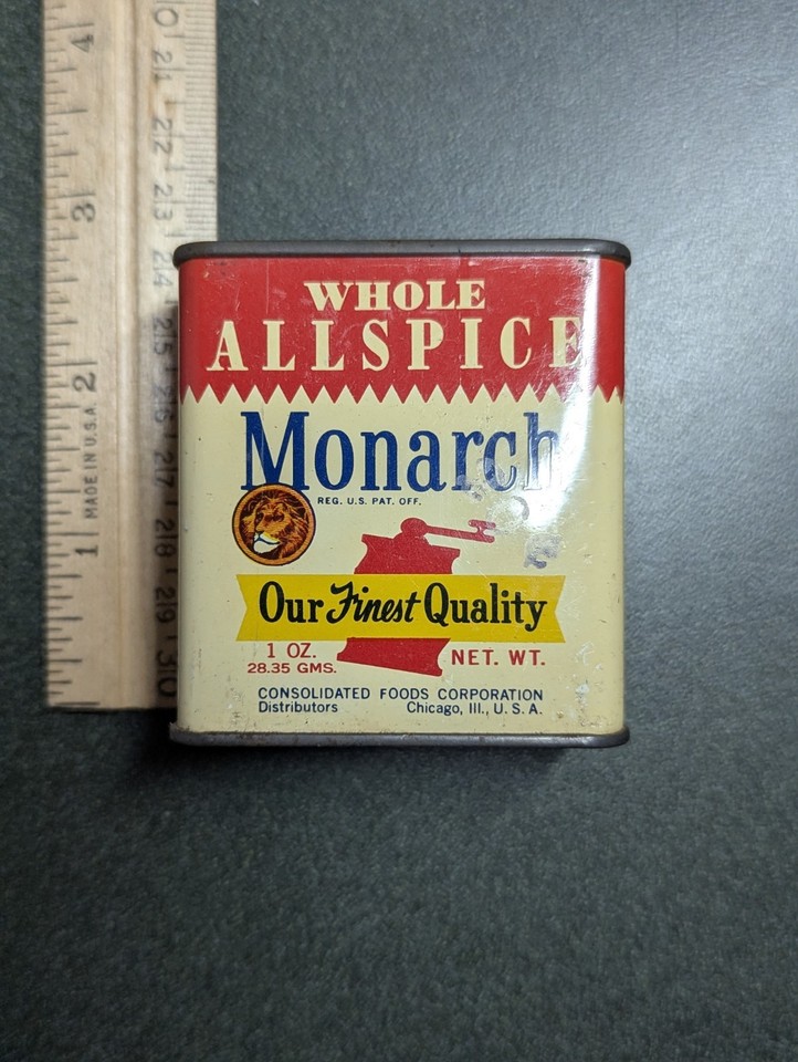 Monarch/Consolidated Foods Whole Allspice Tin 1 Oz Size | eBay