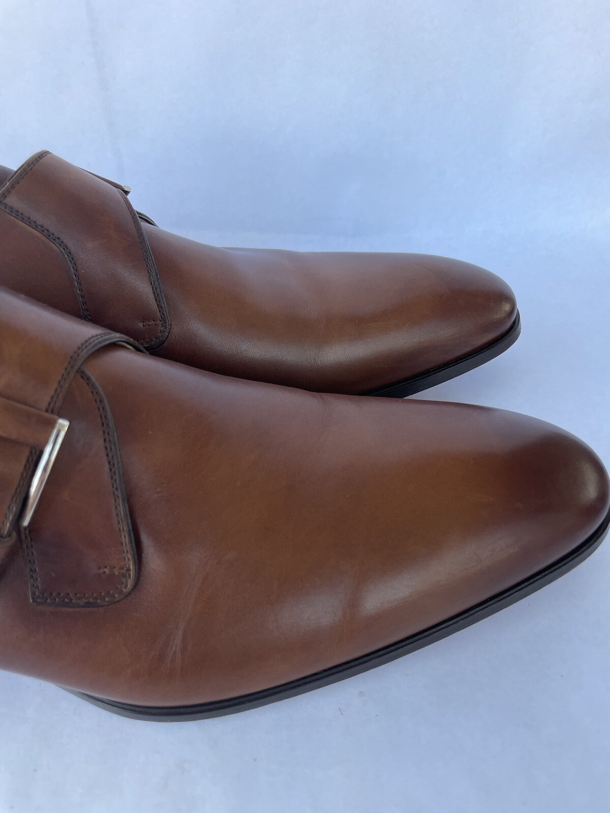Magnanni Marco II Monk Strap Leather Dress Shoes Cuero Brown Size 8 M ...