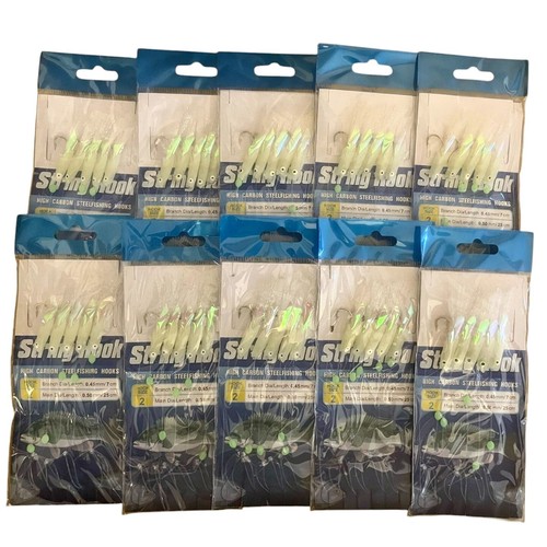 Mackerel Feathers Sabiki Bass Bream Pollock Lure Sea Fishing Rigs ...