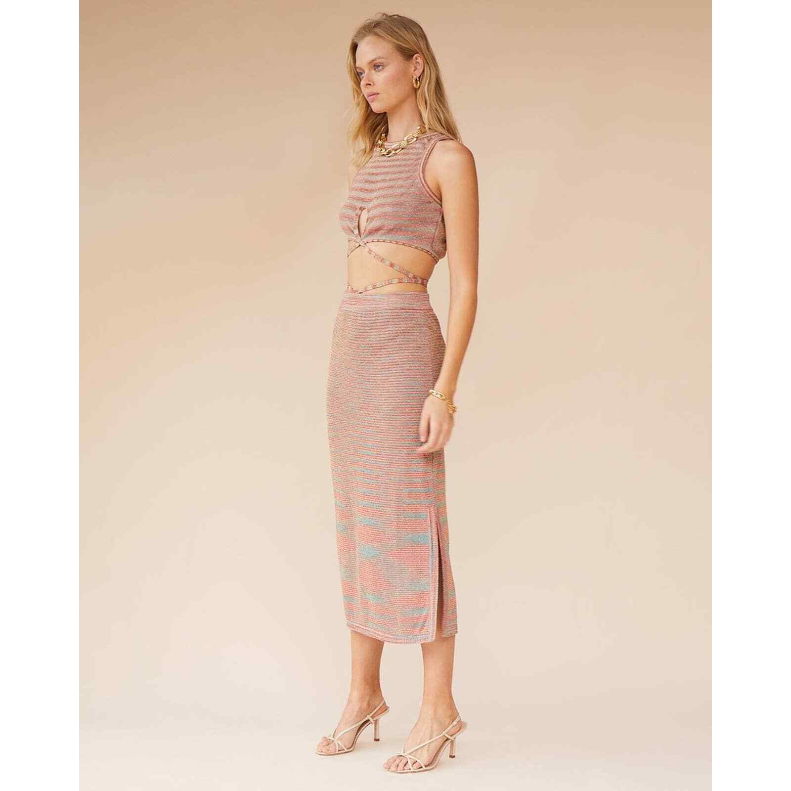 Suboo Carla Set Midi Skirt and Top in Space Dyed Size… - Gem