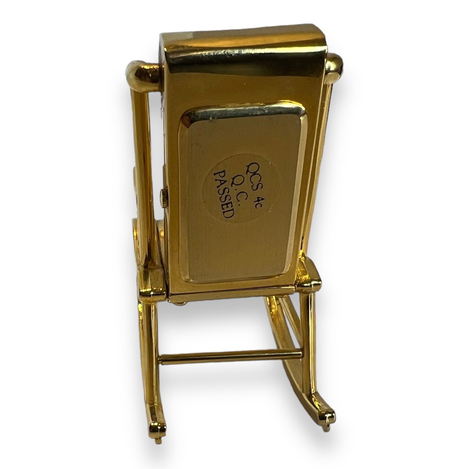 Timex Solid Brass Small Desk Top Clock Rocking Chair | eBay