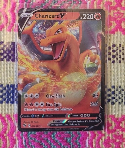 Charizard V Basic Hp 220 Fire Holo #19/189 Pokemon 2020 Card | eBay