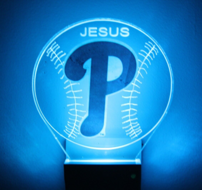 Philadelphia Phillies MLB Night Light Personalized LED Plug In, Dusk ...