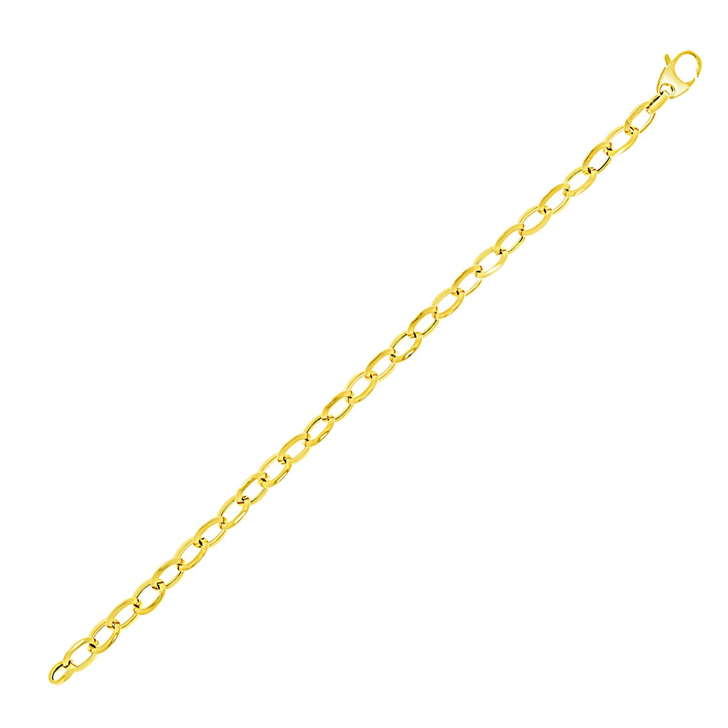14k Yellow Gold Cable Chain Style Bracelet | eBay