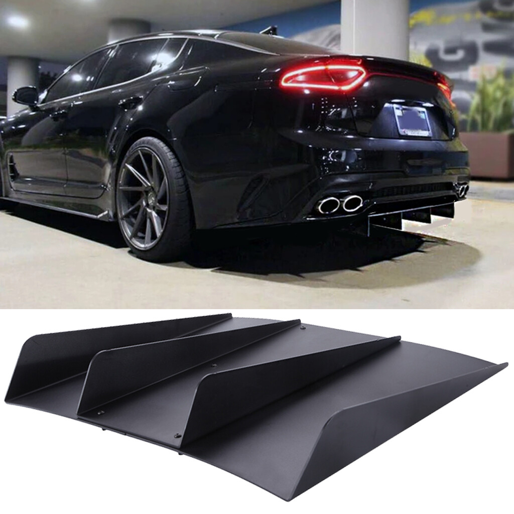 For Kia Stinger K5 Optima Rear Diffuser 4 Fins Splitter Bumper Spoiler ...