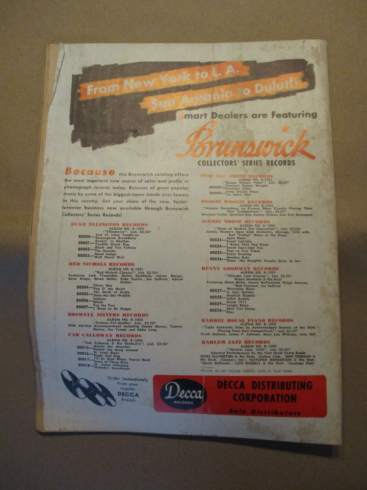 RADIO RETAILING TODAY MAGAZINE AUGUST 1943 RADIO AT WAR FRONTS RECORDS ...